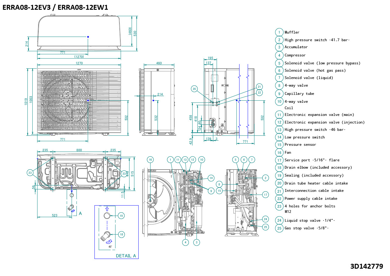 ELBH-E6V / ERRA08-12EW1 | Daikin